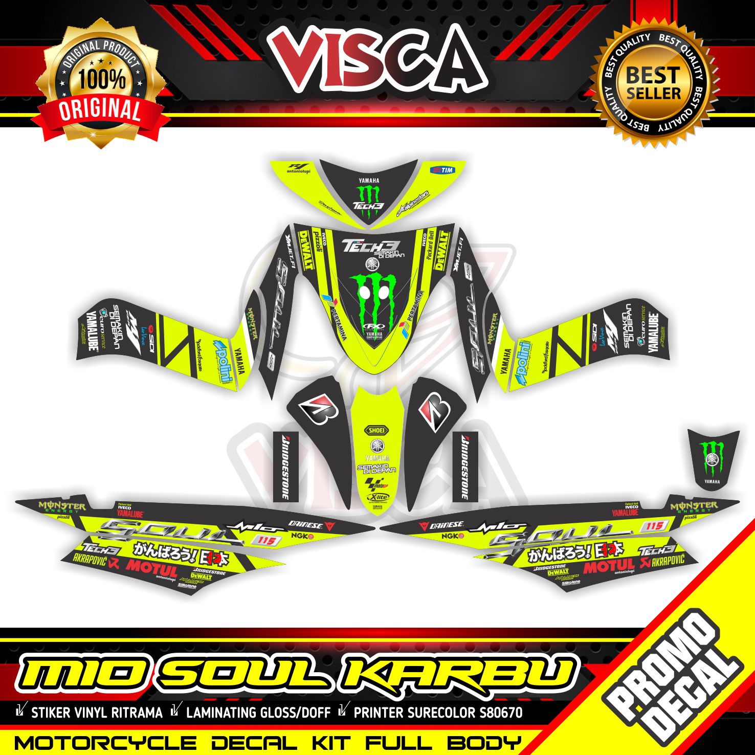 Decal Mio Soul Karbu Full Body Stiker Mio Soul Karbu Variasi Keren ...