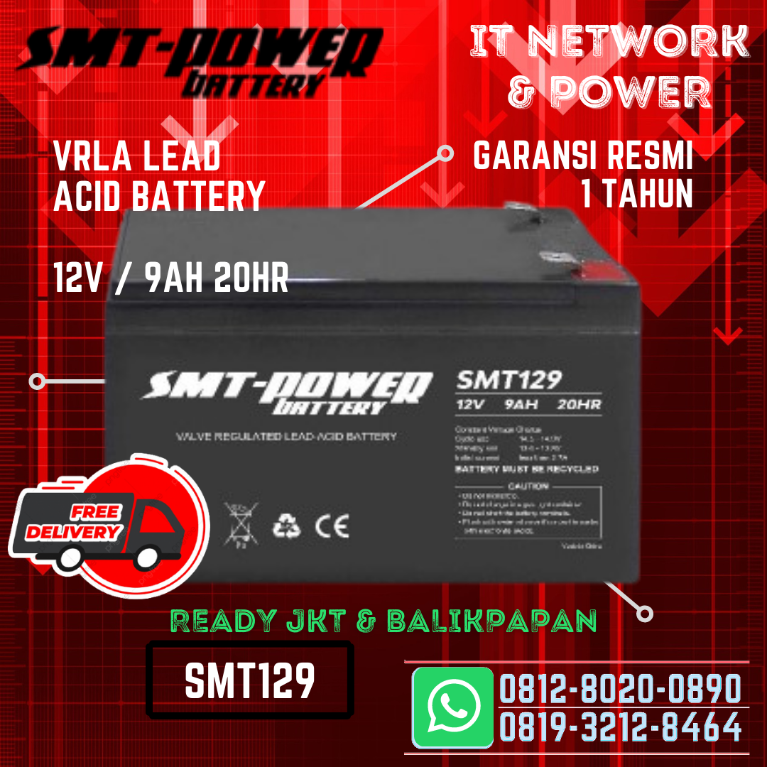 BATTERY UPS / AKI KERING SMT-POWER 12V 9AH AKI UPS | Lazada Indonesia