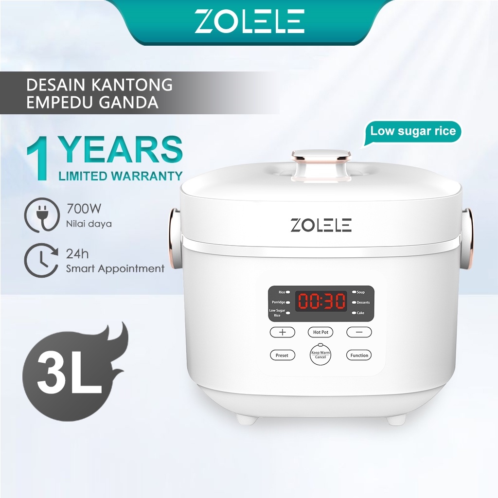 Damien Bam ZOLELE Rendah Gula Rice Cooker Mini Seri Pencegahan Diabetes ...