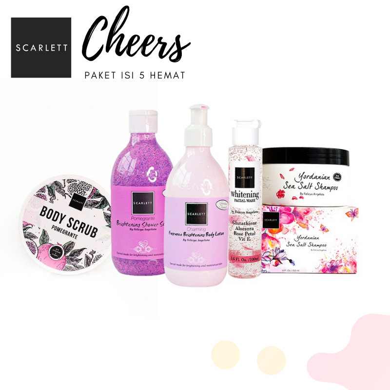 paket scarlett 5 - scarlett 1 paket lengkap isi 5, scarlett whitening 1 ...