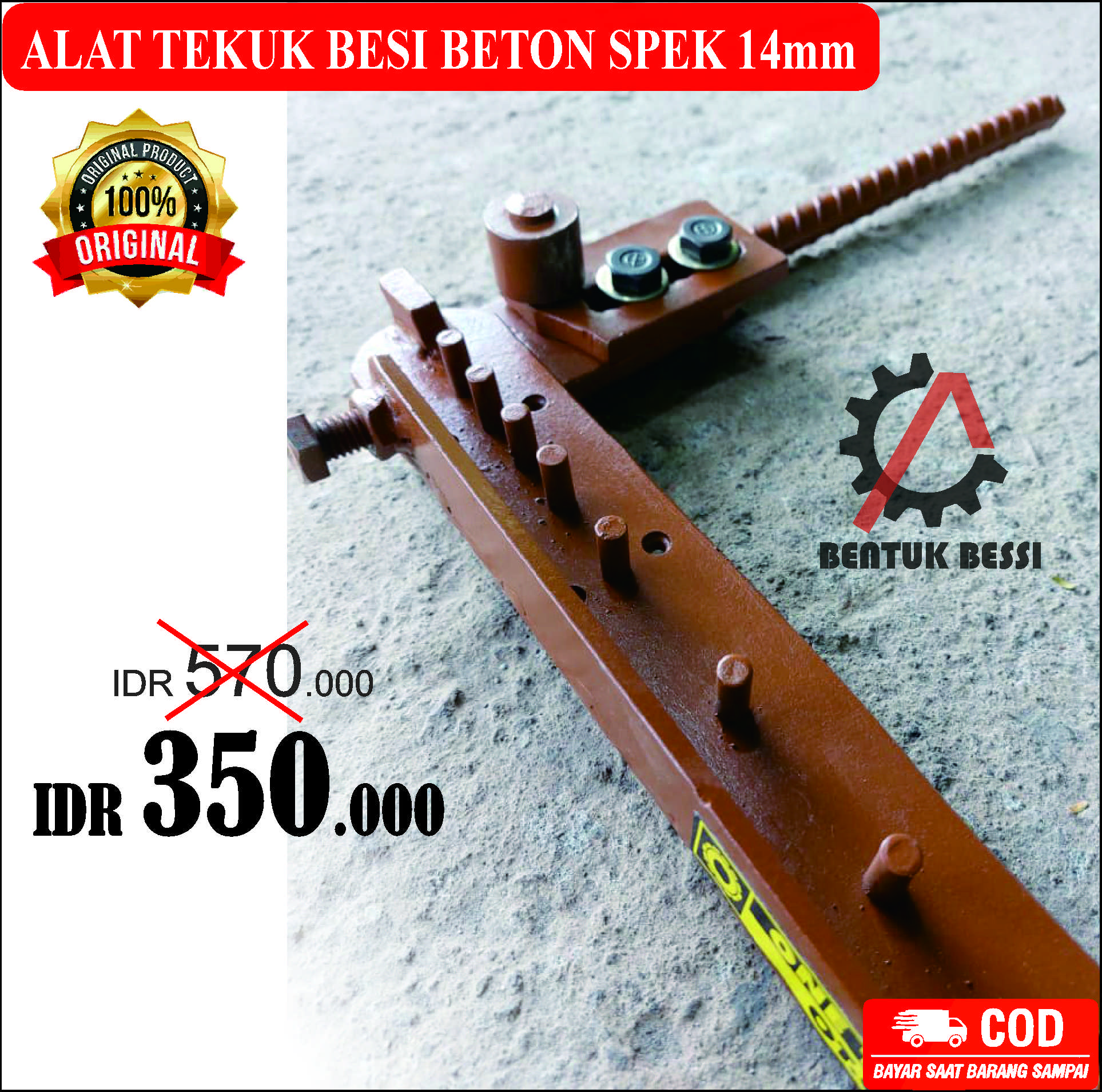 Alat Tekuk Besi Beton Spek 14mm Bending Besi Penekuk Besi Lazada Indonesia
