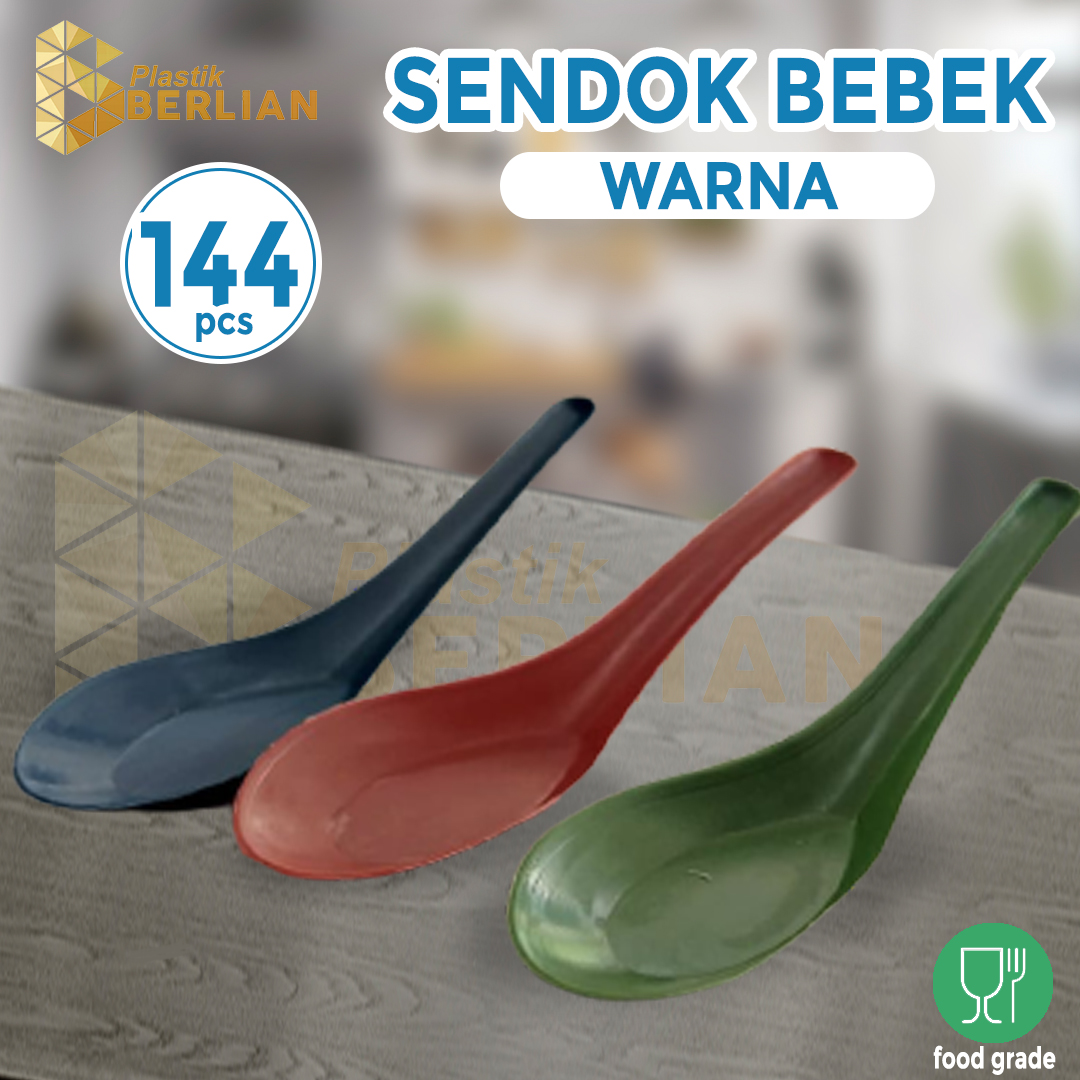 Sendok Plastik Warna / Sendok Makan Bebek Ramah lingkungan 144 pcs ...