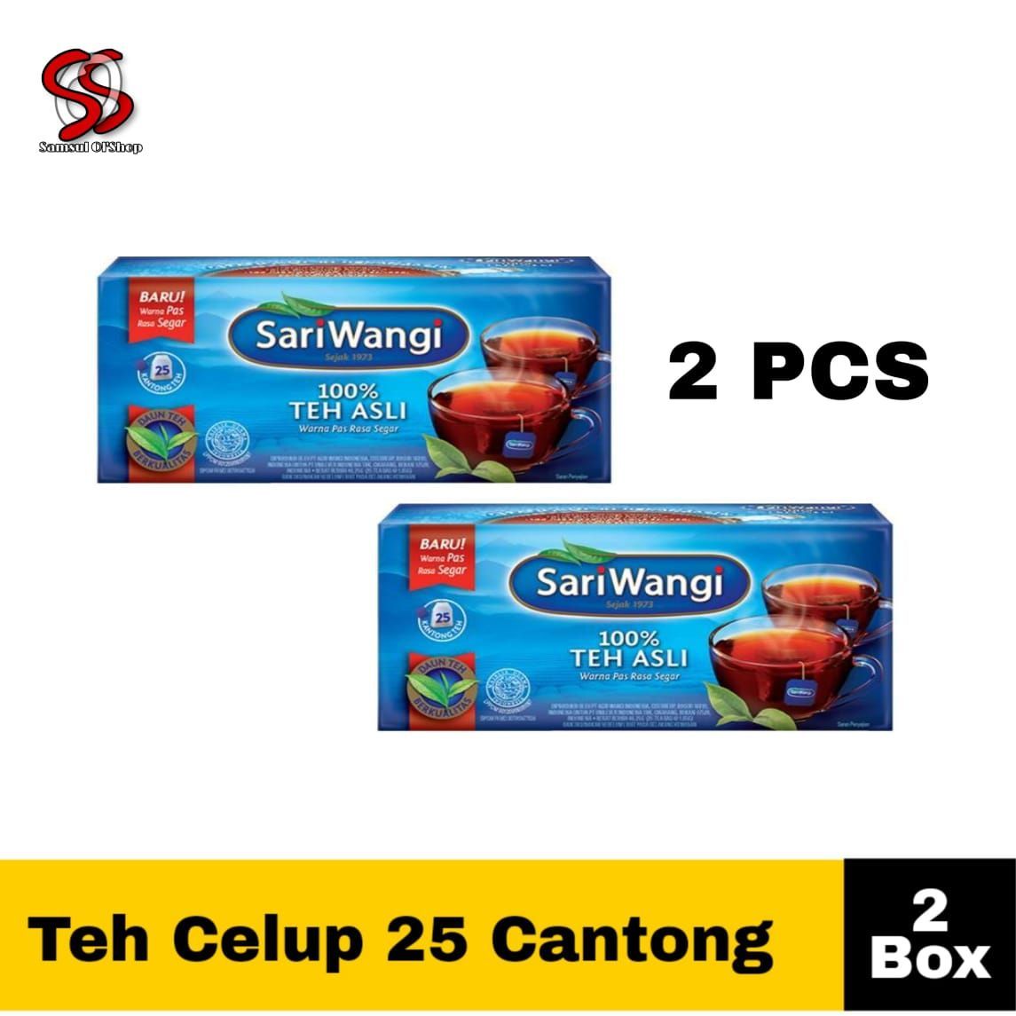 Teh Celup Sari Wangi Isi 25 Bag Dua Box | Lazada Indonesia