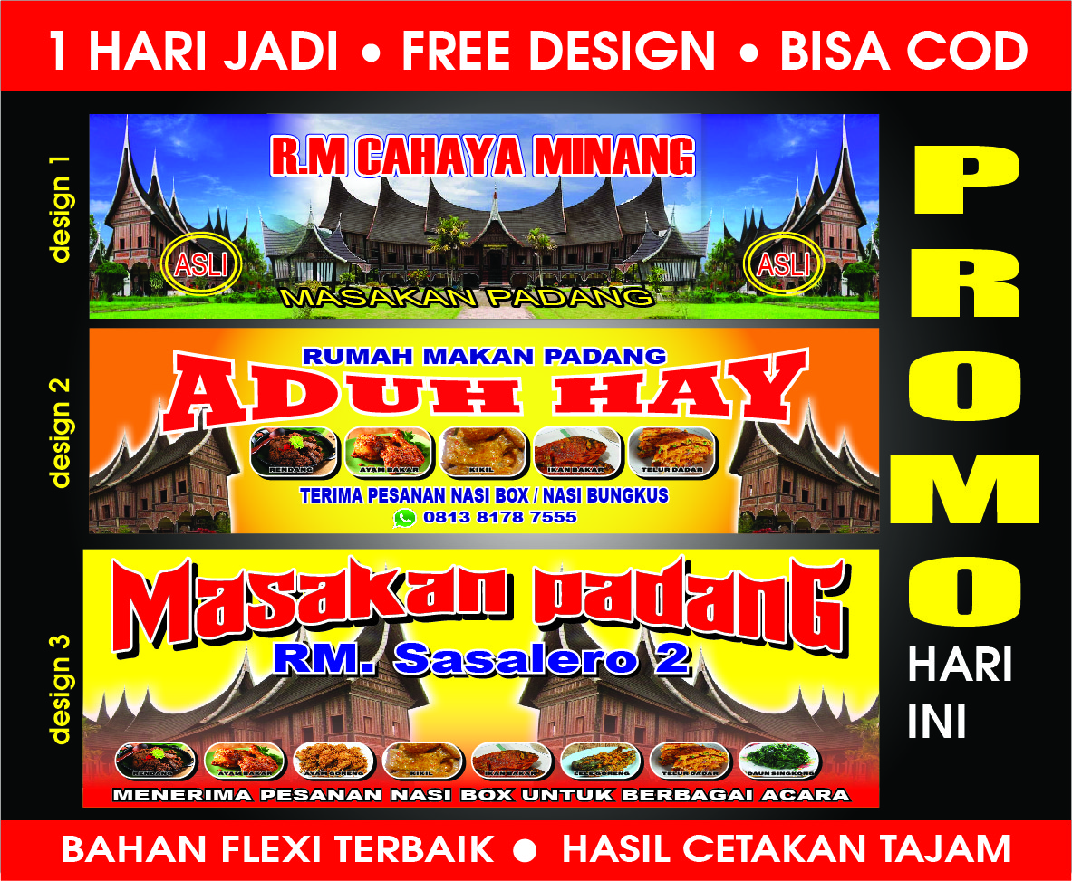 Spanduk Banner Warung Padang | Lazada Indonesia