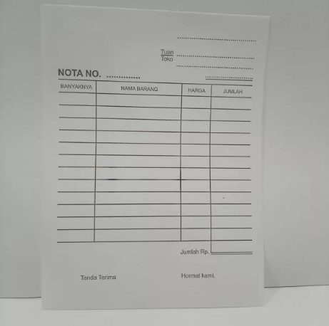 Nota Tulis | Nota Catatan | nota atas pembelian | kertas nota ...