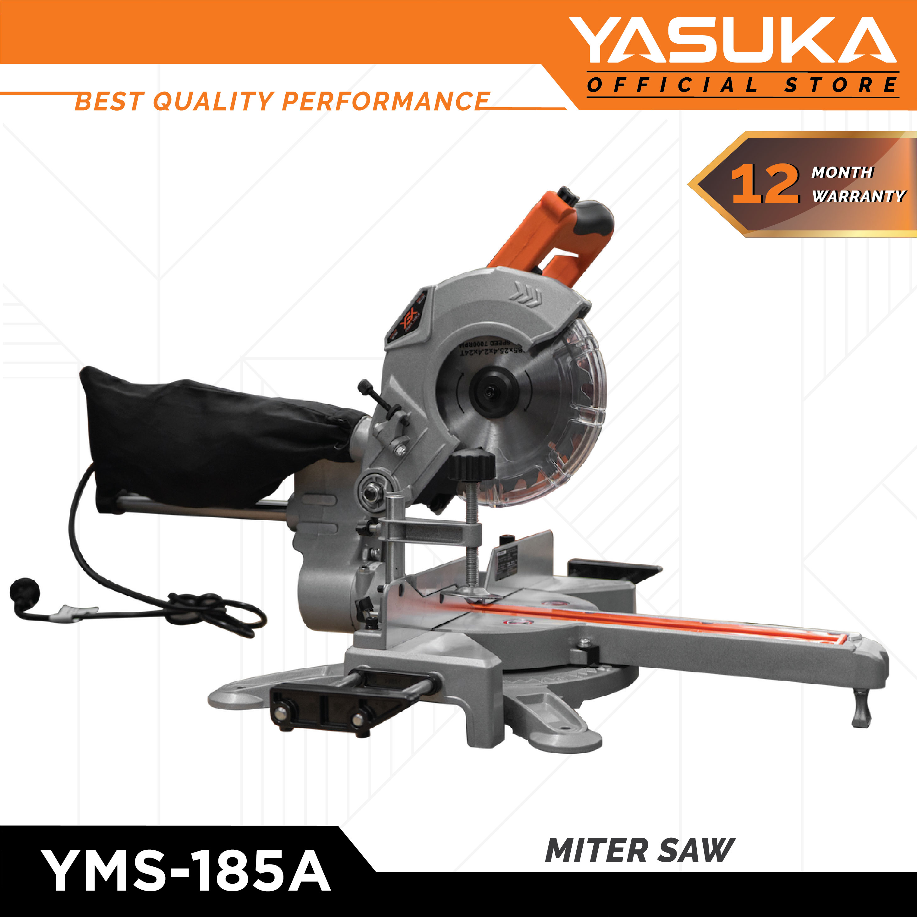 Mesin Potong Kayu dan Aluminium / Mitre Saw Yasuka YMS 185-A | Lazada Indonesia