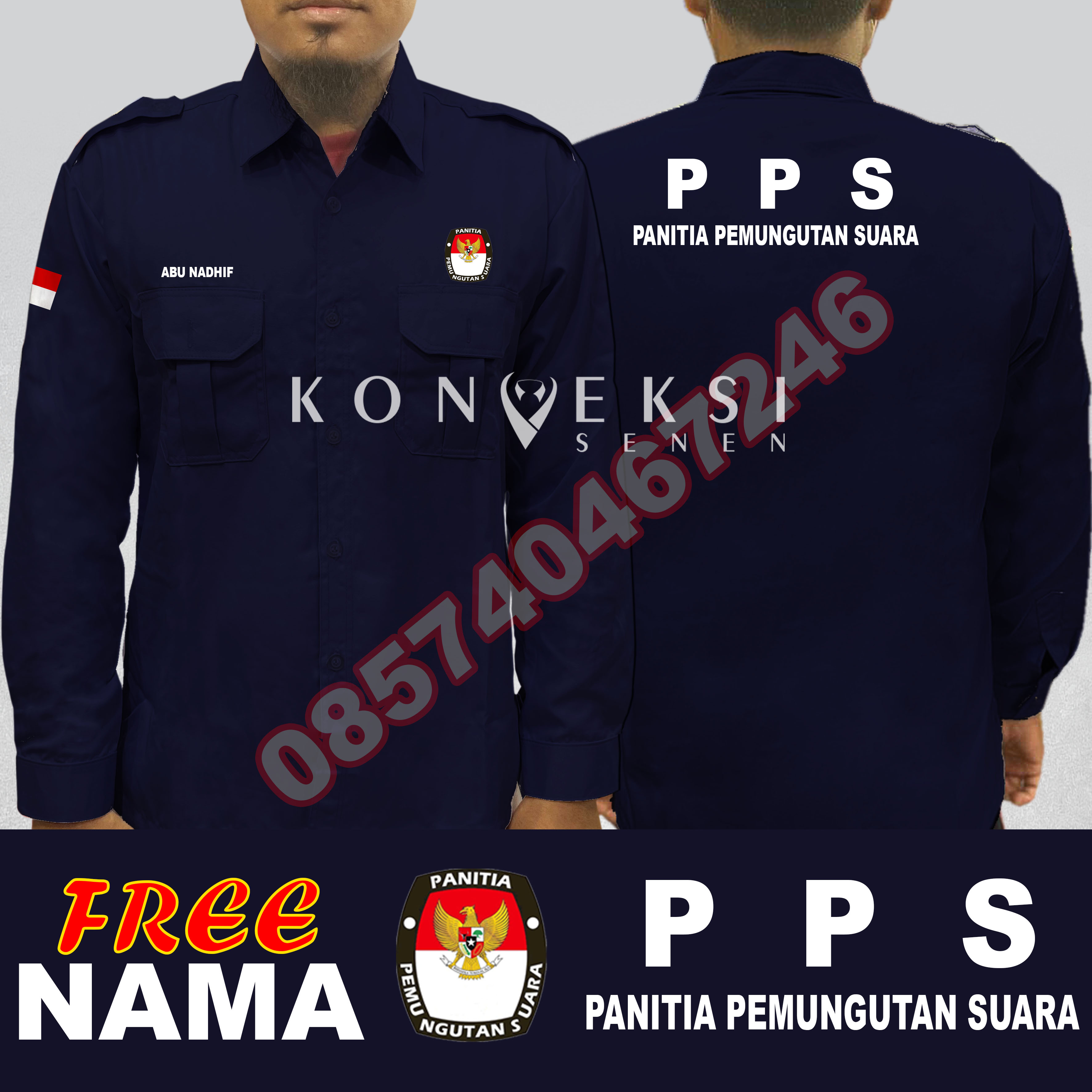 Kemeja PPS baju PPS seragam PPS | kemeja panitia pemungutan suara ...