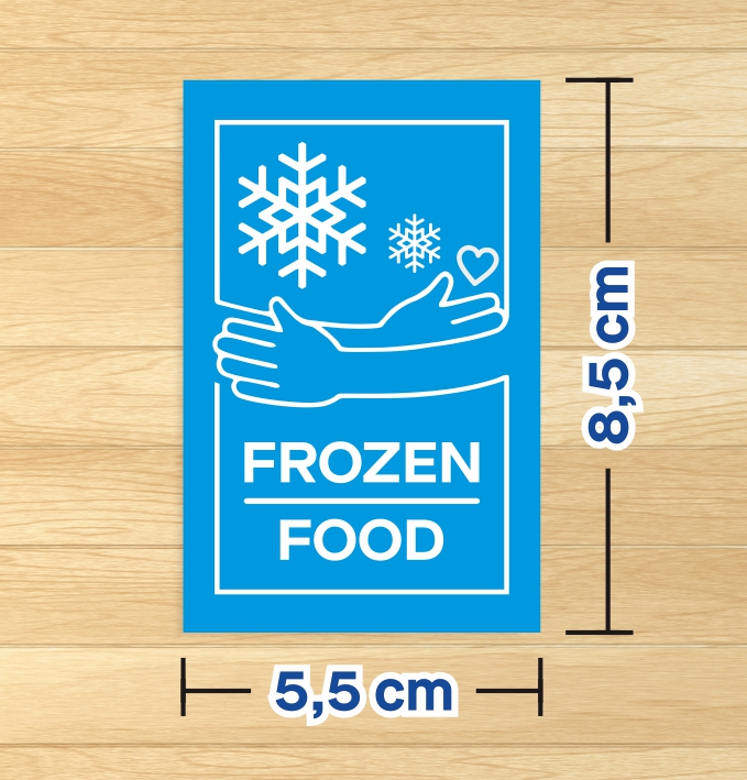 Sticker Label Kemasan Frozen Food Stiker Makanan Beku 8,5 x 5,5 cm (1 ...