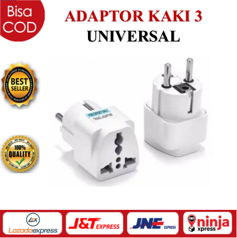 Steker Travel Adaptor Kaki 3 ke 2 Universal | Lazada Indonesia