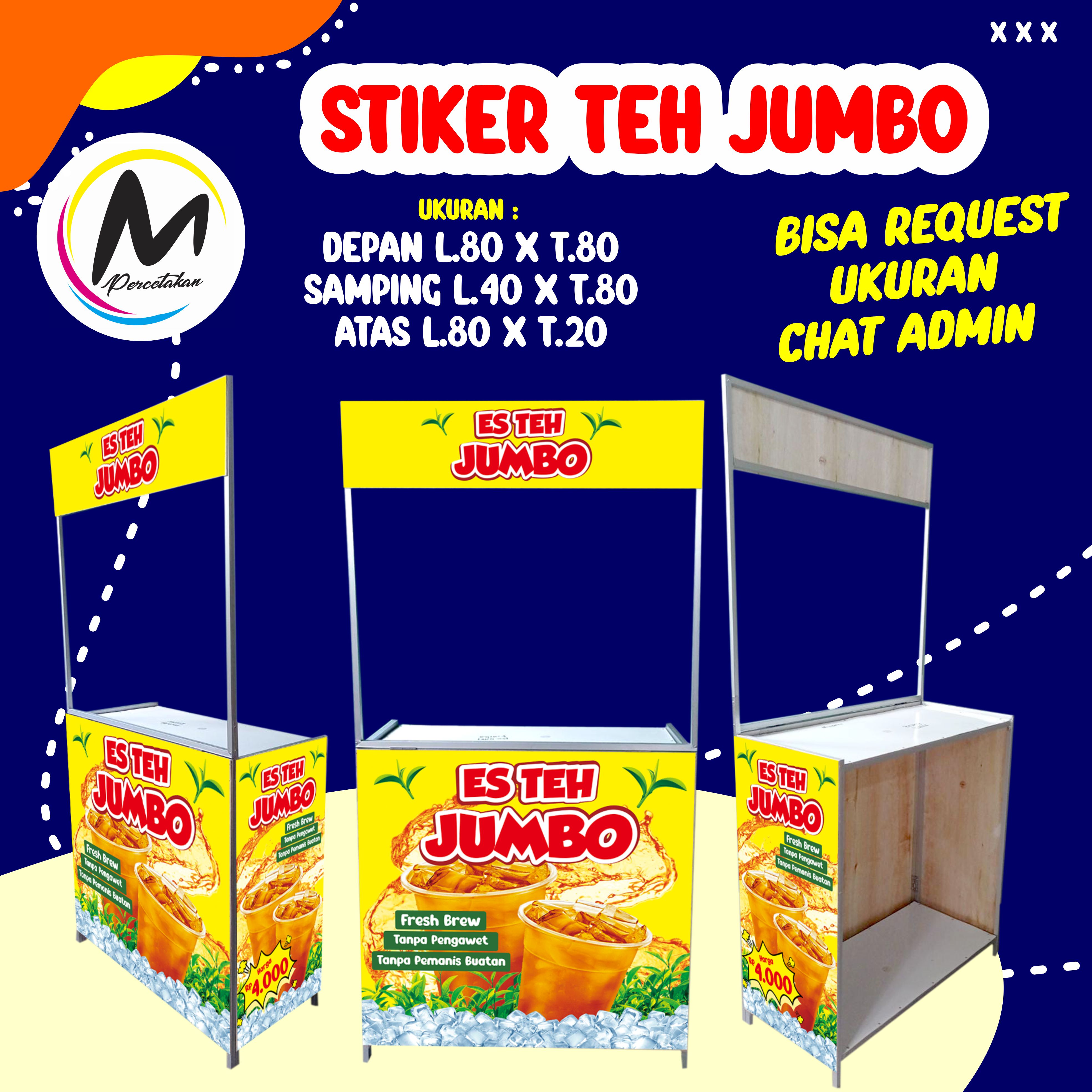 Cetak Stiker Es Teh / Stiker Gerobak / Stiker Standbooth / Stiker Vinyl ...