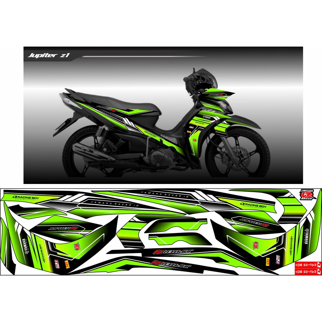 DECAL / STIKER STICKER/STRIPING VARIASI MOTOR JUPITER Z1/ NEW STICKER ...