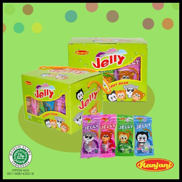 Permen Jelly Gummy Bean 2 Kotak = 60 Pcs Permen Jelly Dengan Bentuk ...