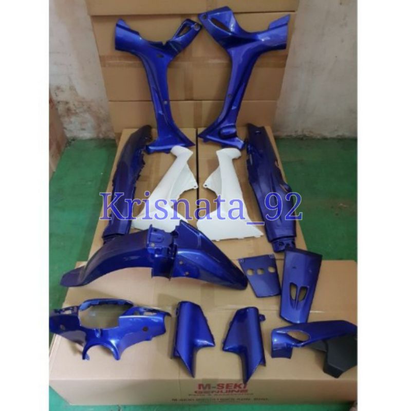 Cover full body set halus fiz r fizr f1zr warna biru putih polos ...