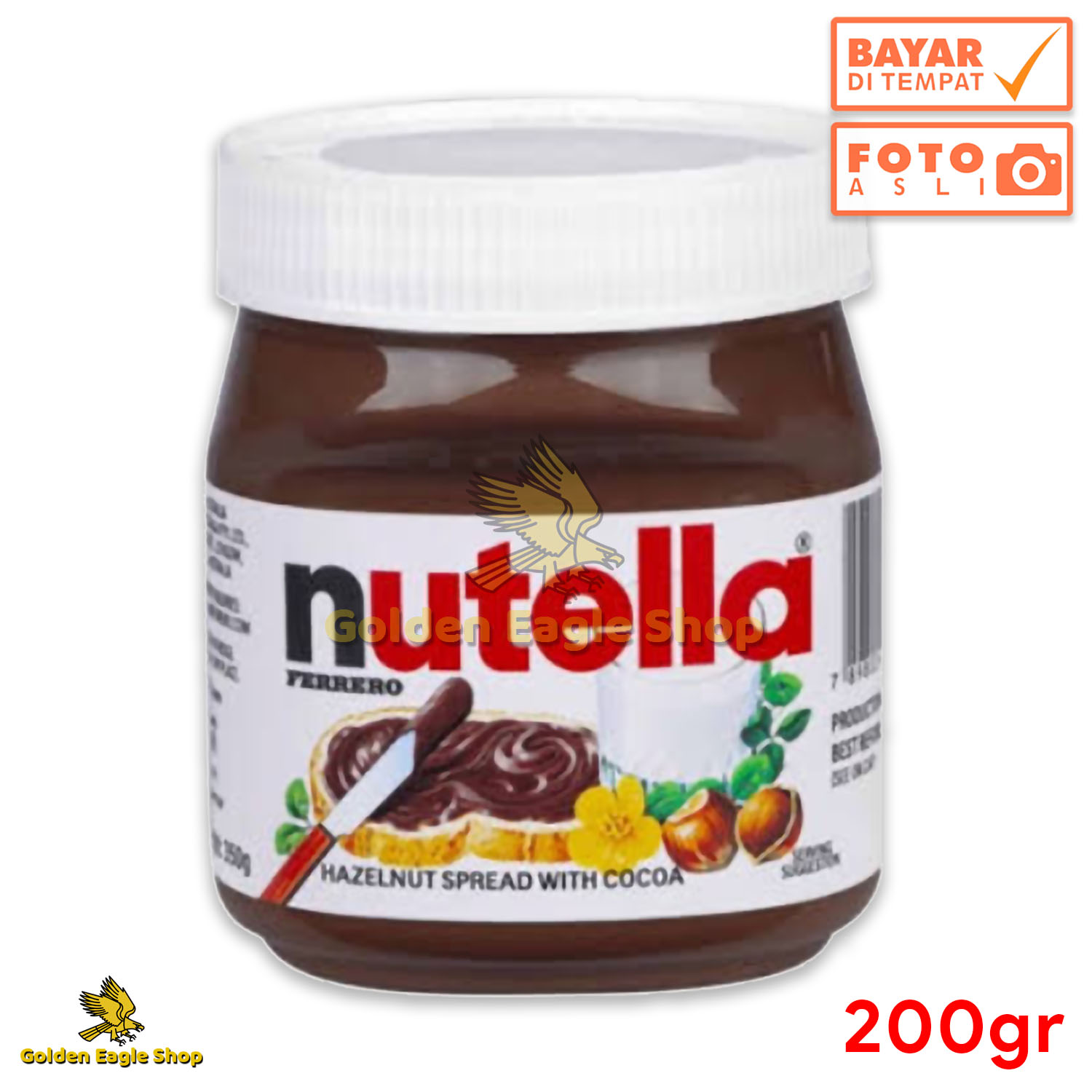 Nutella Hazelnut Chocolate Spread / Selai Coklat Hazelnut 200 g Murah ...