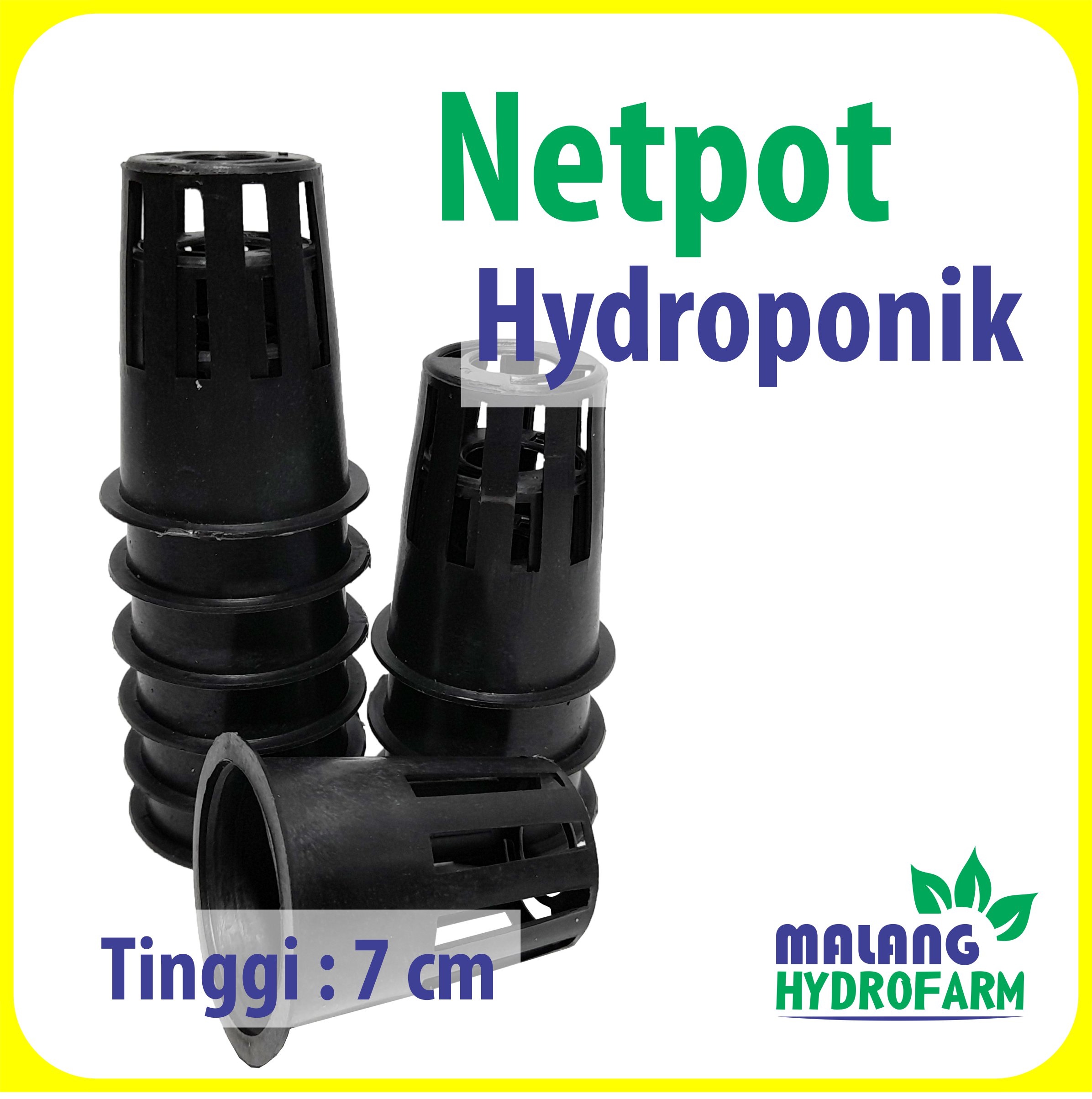 Netpot Hydroponik 7 cm isi 3 pcs pot jaring hidroponik sayur sayuran ...