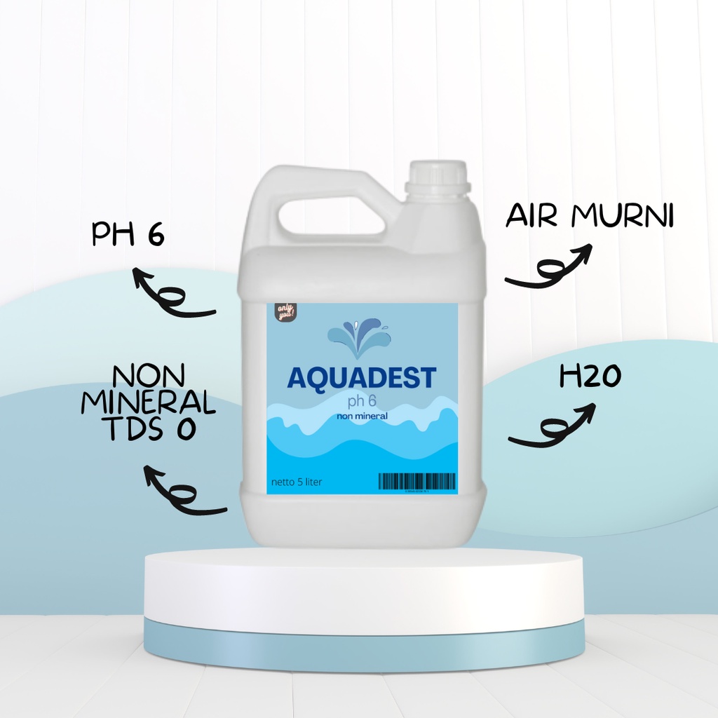 Aquadest / Distilled Water PH6 5 liter | Lazada Indonesia