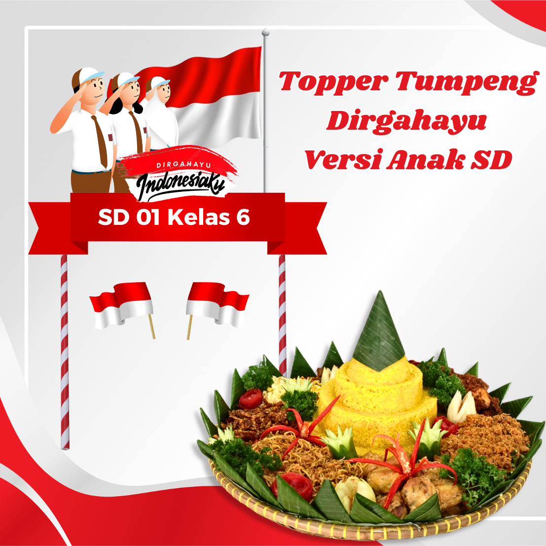 Topper / Hiasan Lomba Tumpeng Dirgahayu Kemerdekaan Indonesia 17 ...