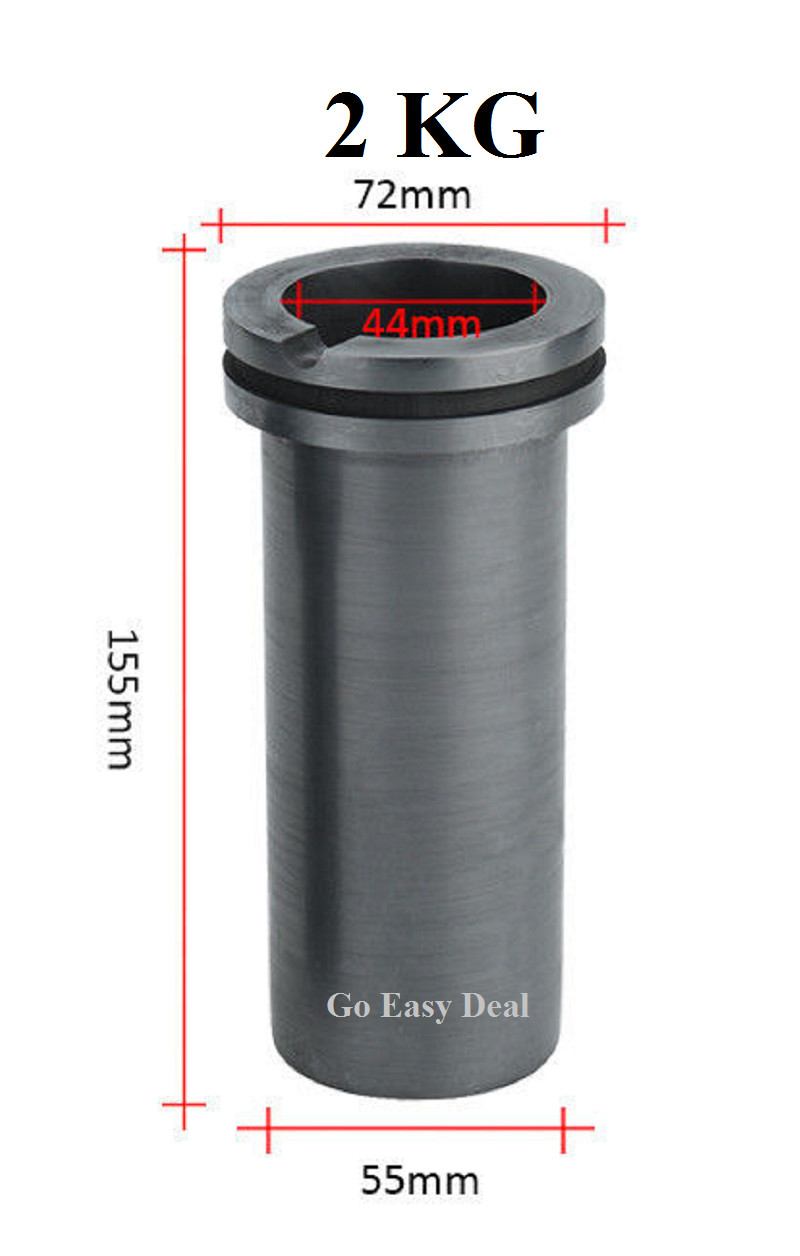 Graphite Grafit Melting crucible pot 2kg tungku lebur pemanas induksi ...