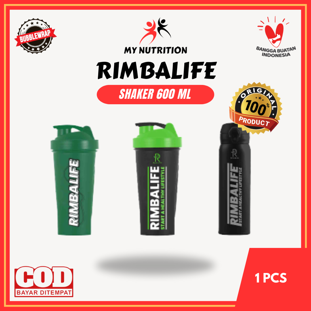 Shaker Rimbalife 600ml Botol Shake Minum Fitness Gym Tumbler Minuman ...