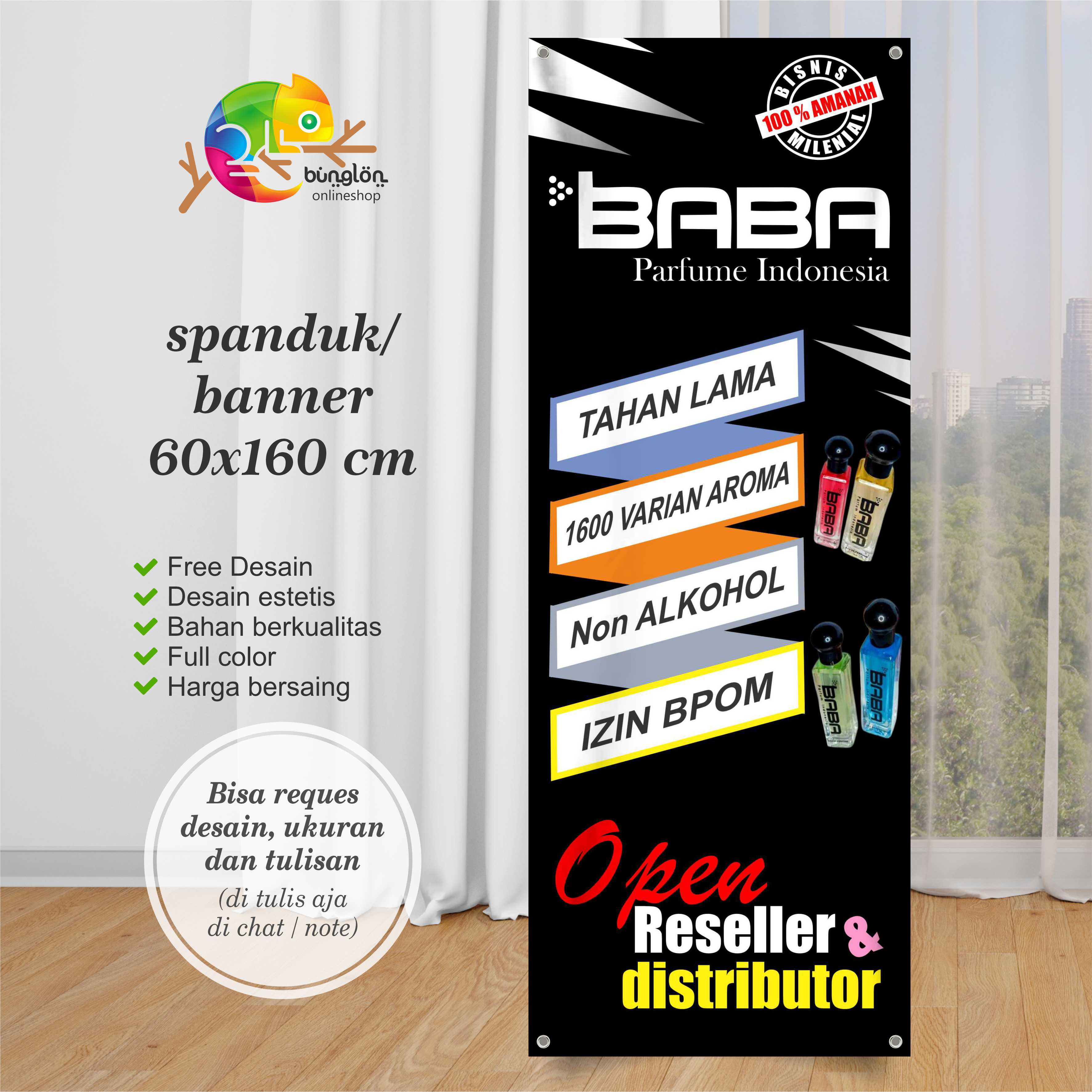 Size 60x160 Cm Spanduk, Banner Parfum Baba Bisa Custom | Lazada Indonesia