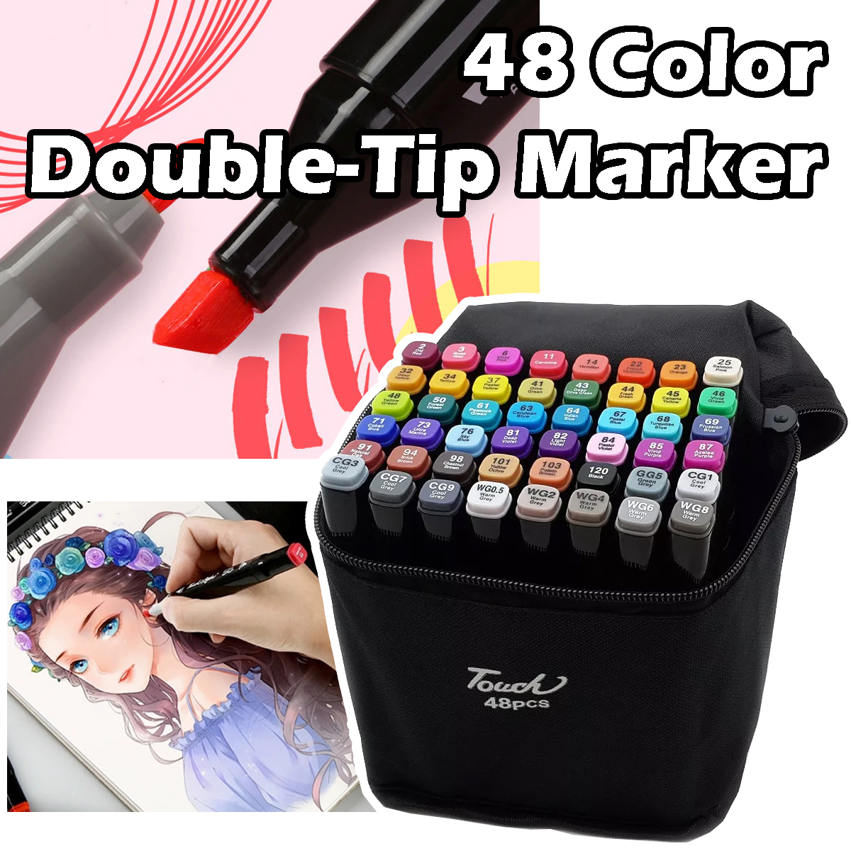 Spidol Warna Dengan Dua Jenis Ukuran Ujung - Dual Tip Marker - Art Pen ...