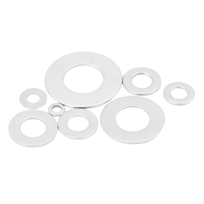 600Pcs/Set M1.6 M2 M2.5 M3 M3.5 M4 M5 M6 M8 M10 Stainless Steel Flat Washer Plain Washer Gaskets ...