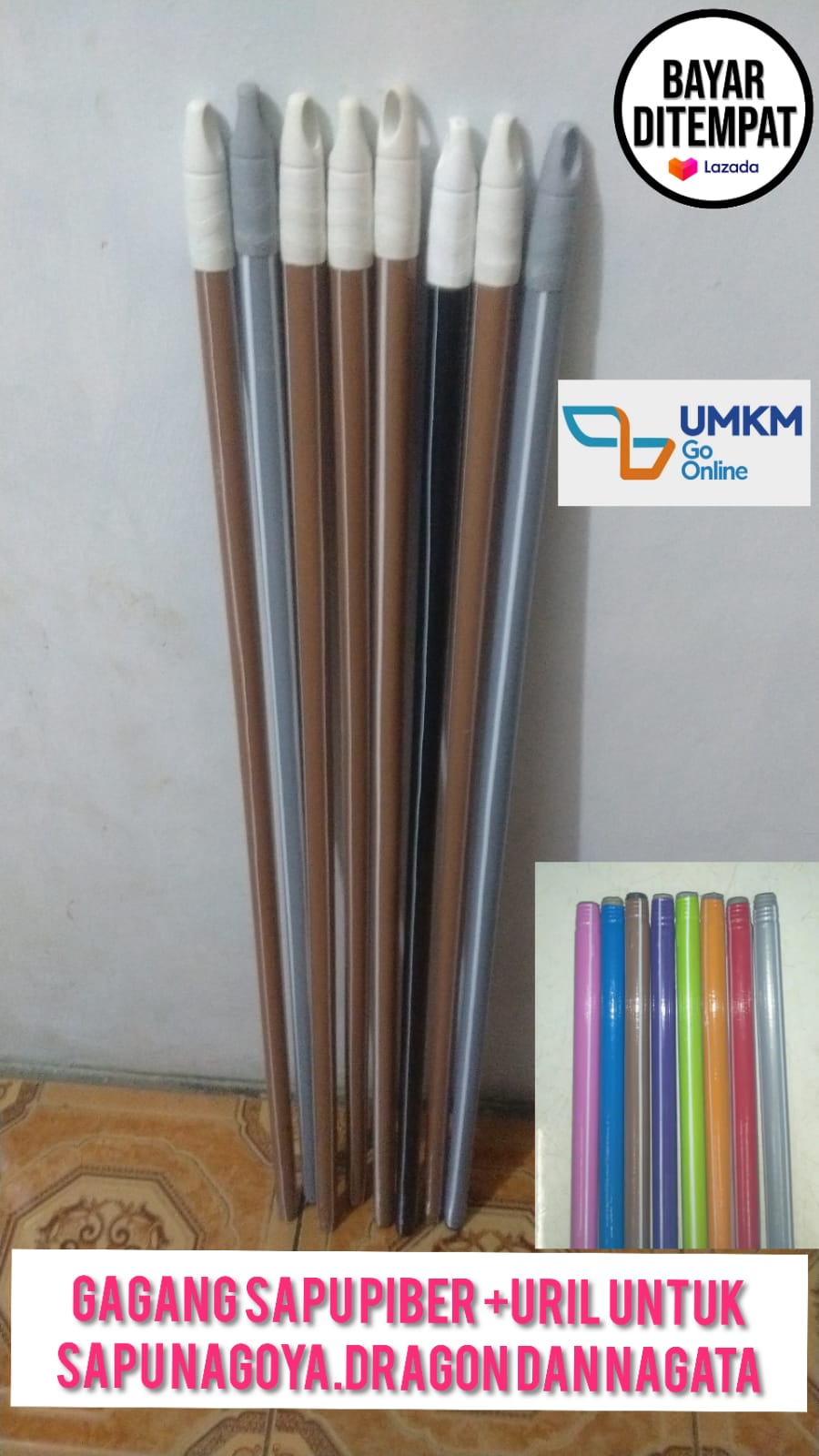 GAGANG SAPU FIBER DRAT KECIL .DRAGON.NAGATA.NAGOYA | Lazada Indonesia