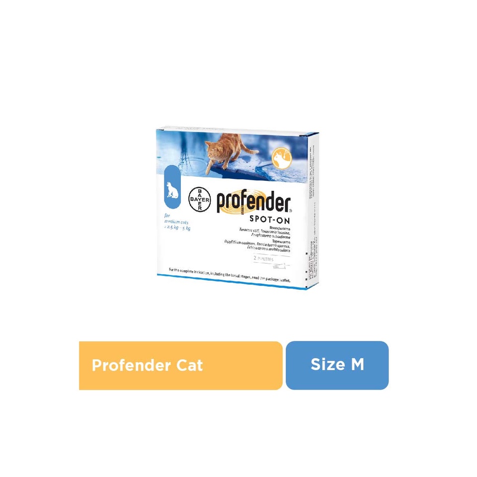 PROFENDER SPOT-ON (M) obat cacing kucing 2,5-5 kg | Lazada Indonesia