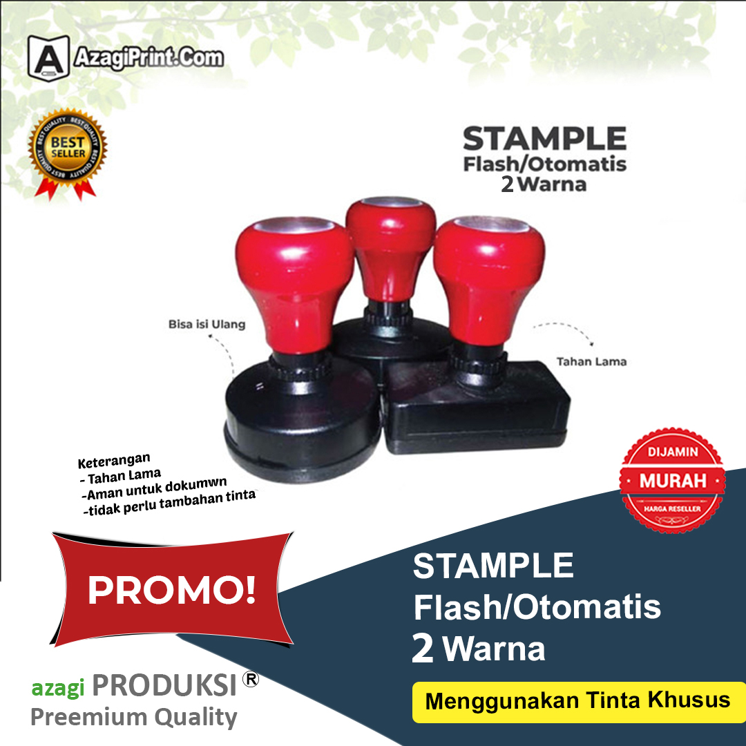 Cetak Stample 2 Warna Free Desain Custom Size 1 Hari Jadi | Lazada ...