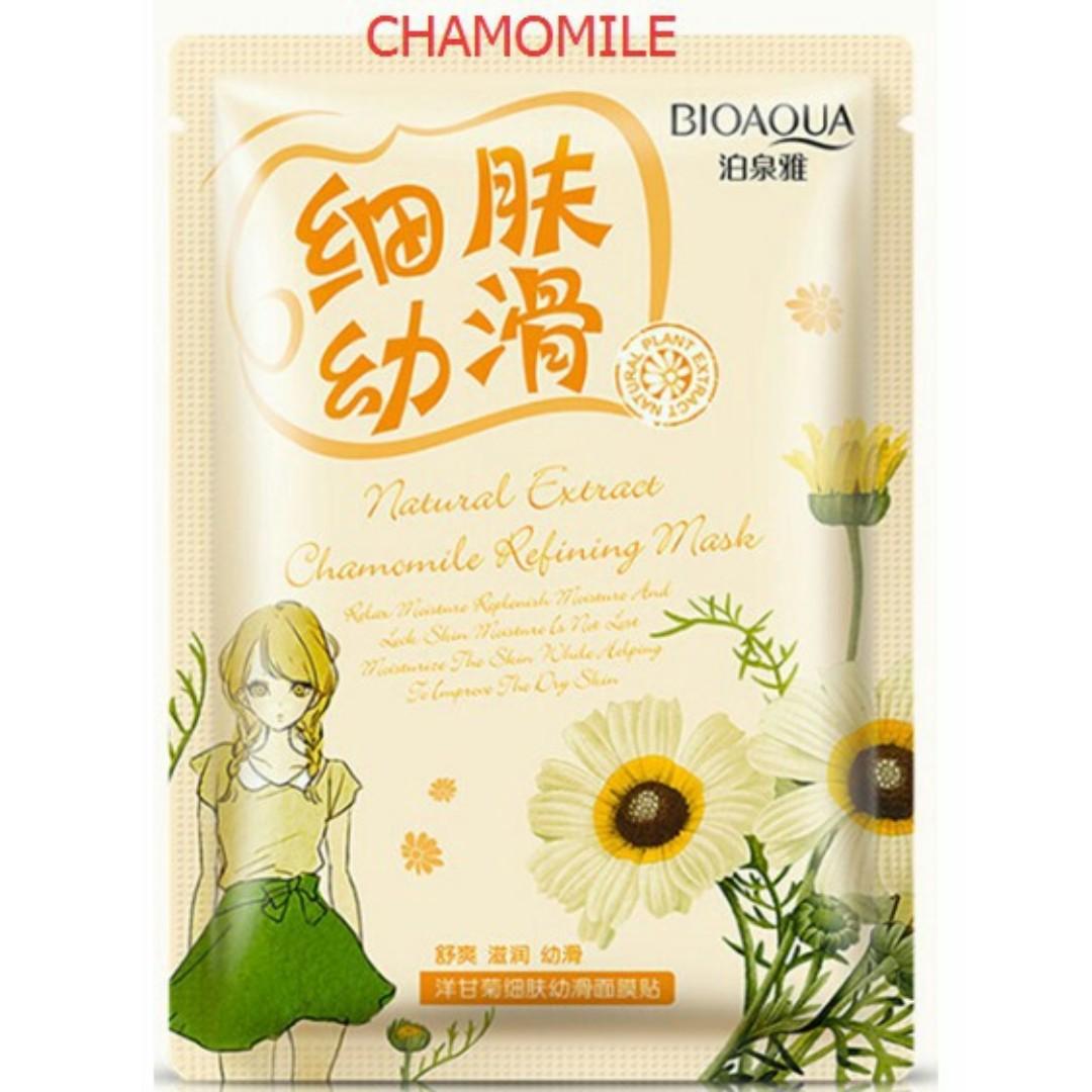 BIOAQUA NATURAL EXTRACT MASK MASKER WAJAH SHEET NATURAL MASKER TUMBUHAN ...