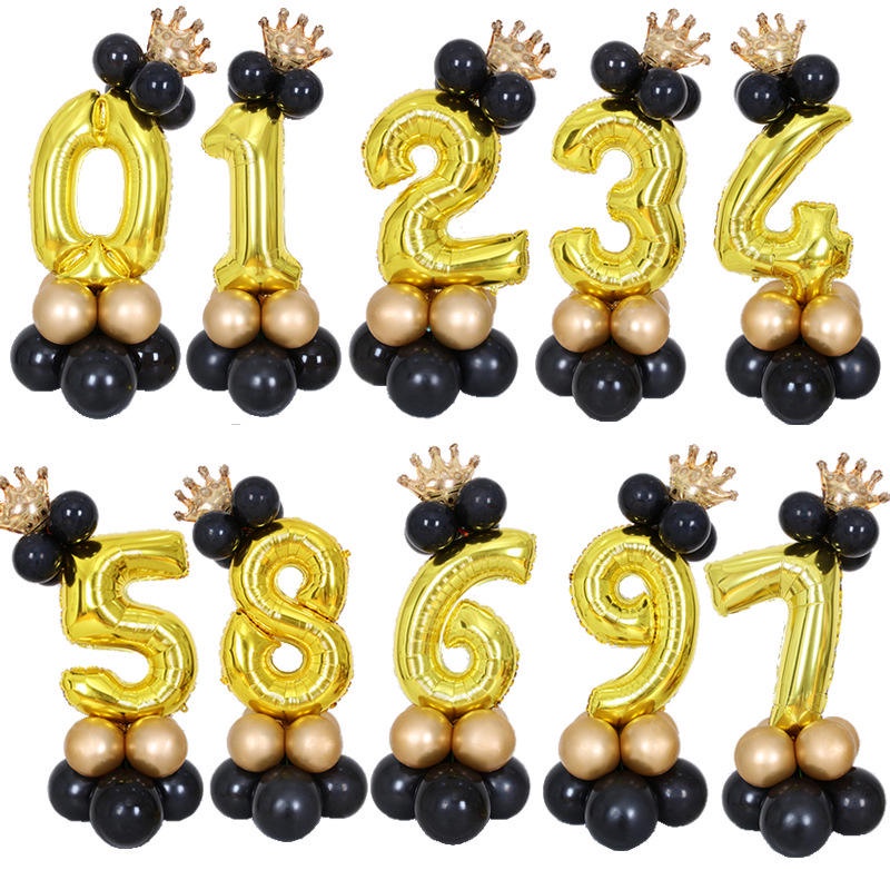 Partybaloon baloon Paket Balon Foil Angka Umur Usia Ulang Tahun Ultah ...