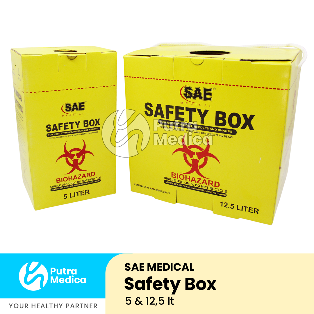 Safety Box 5 Liter [Kuning] / Kotak Limbah Medis / Kardus Sampah Alata Kesehatan Berbau Tajam ...