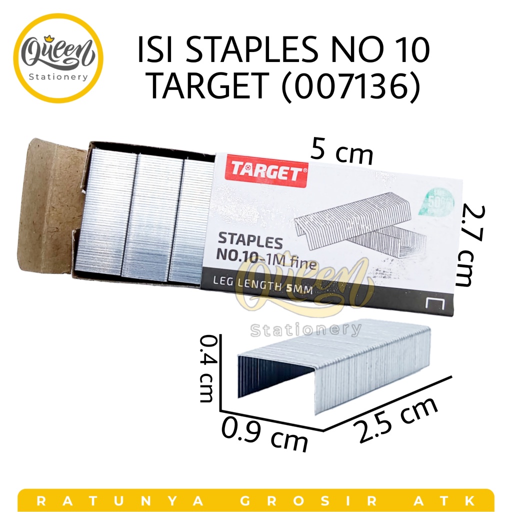 ISI STAPLES NO 10 TARGET / ISI STAPLER / ISI STAPLER KECIL / ISI ...