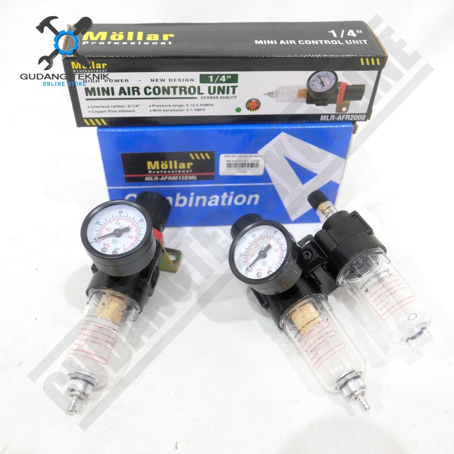 Mini Air Control Unit 1/4" MOLLAR / Filter Air Kompresor Udara ...