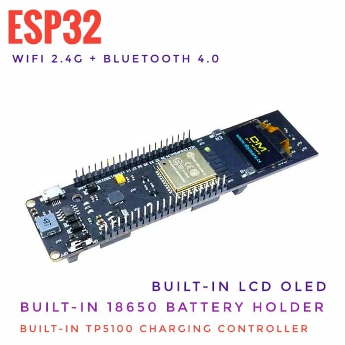 ESP32 ESP8266 ESP-32 Wifi Bluetooth BLE + Oled Display + 18650 Battery ...
