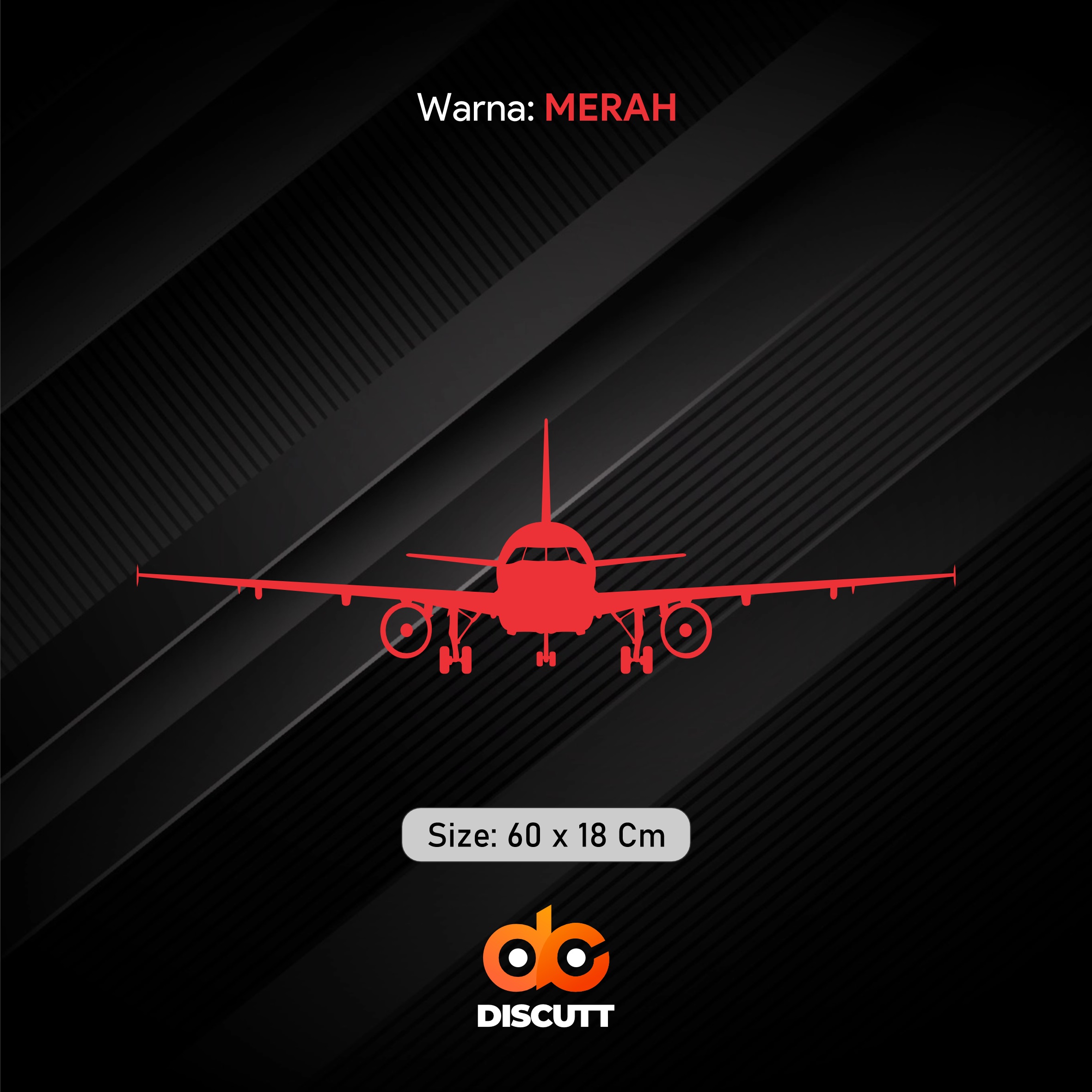 STIKER STICKER GAMBAR PESAWAT / PLANE KACA MOBIL DINDING DLL | Lazada ...