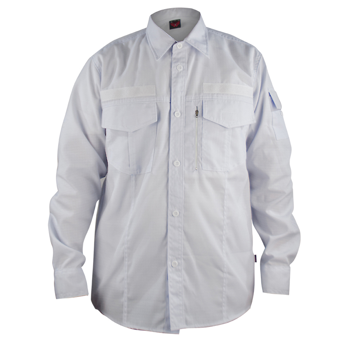 Kemeja tangan panjang / Seragam PDL security kerja lapangan / Bahan repstok putih / ISL 235 ...