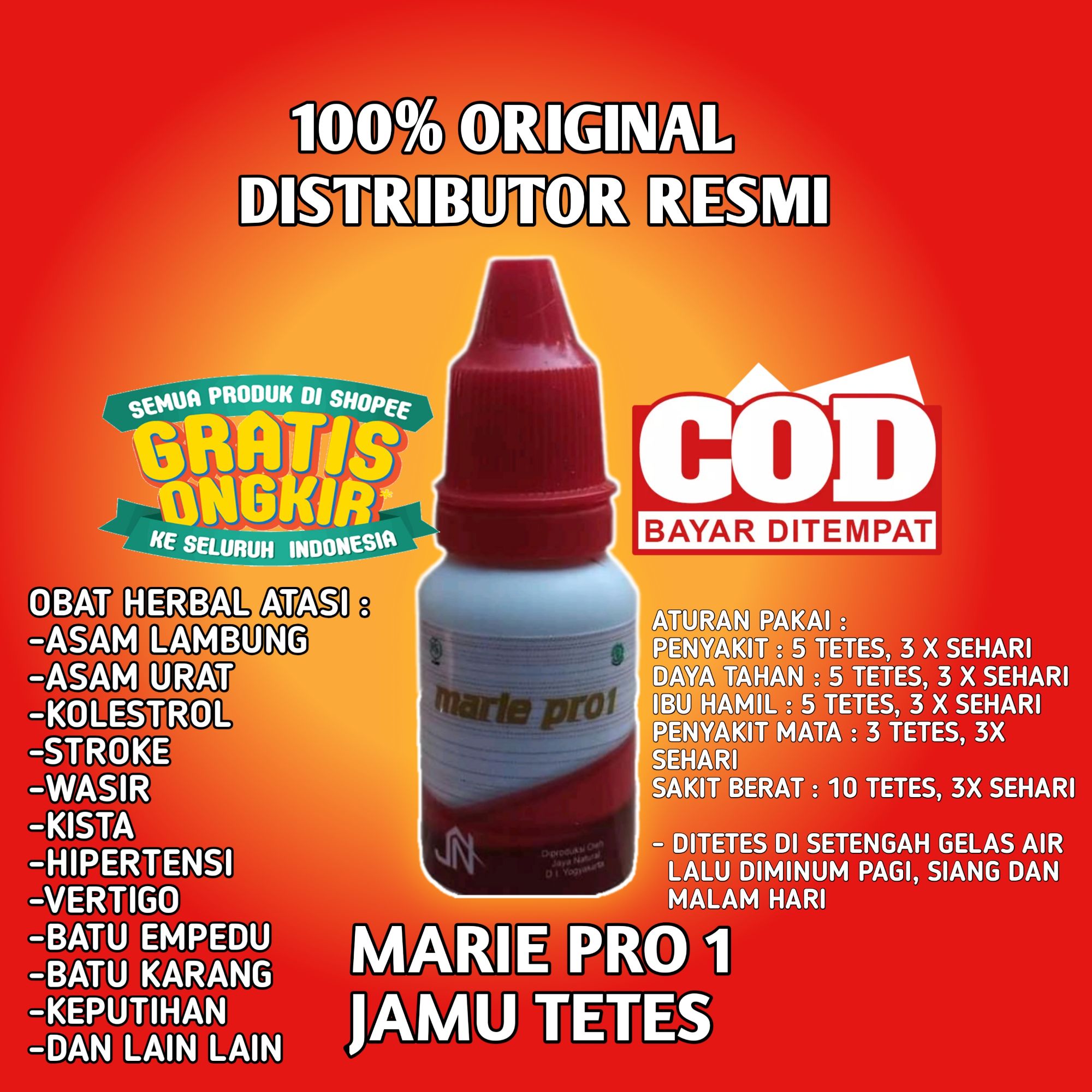 Jamu Tetes Marie Pro 1 Obat Tetes Mariepro Jamu Maripro | Lazada Indonesia