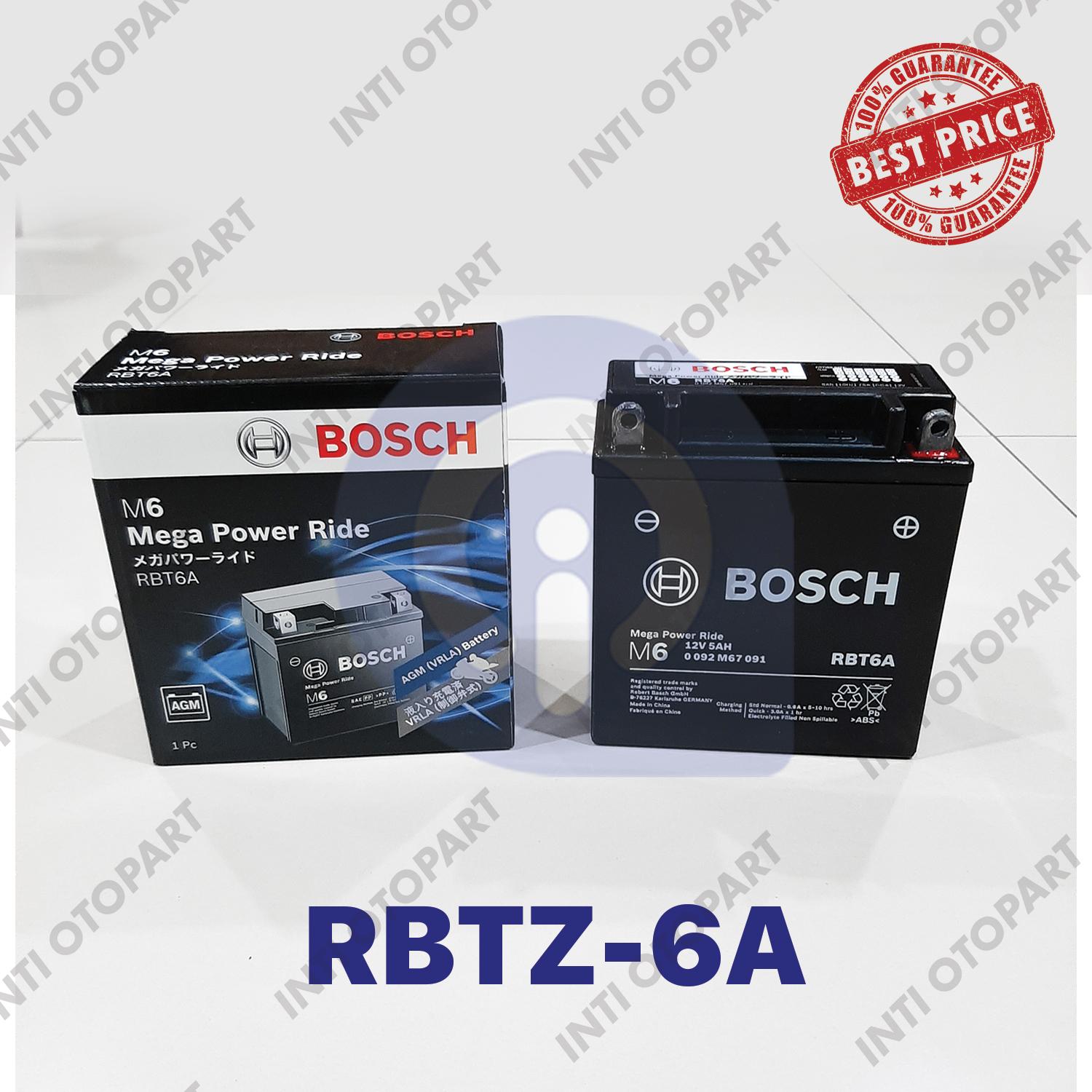 Accu Aki Motor RBT-6A BOSCH Original | Lazada Indonesia