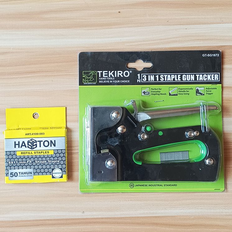 Staples Tembak Jok Kayu 3in1 Tekiro Plus Reffil Staples 8mm Original ...