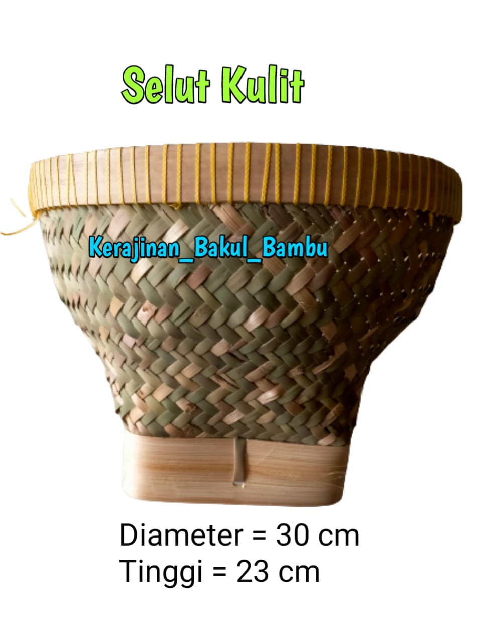 Bakul nasi bakul bambu bakul Selut Kulit murah diameter 30 cm kerajinan tangan tradisional ...