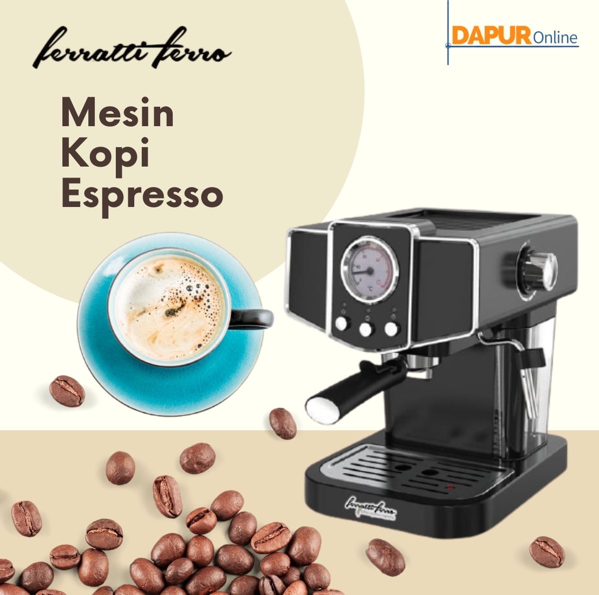 Ferratti Ferro Mesin Kopi Espresso / Mesin Kopi Feratti Ferro / Mesin ...