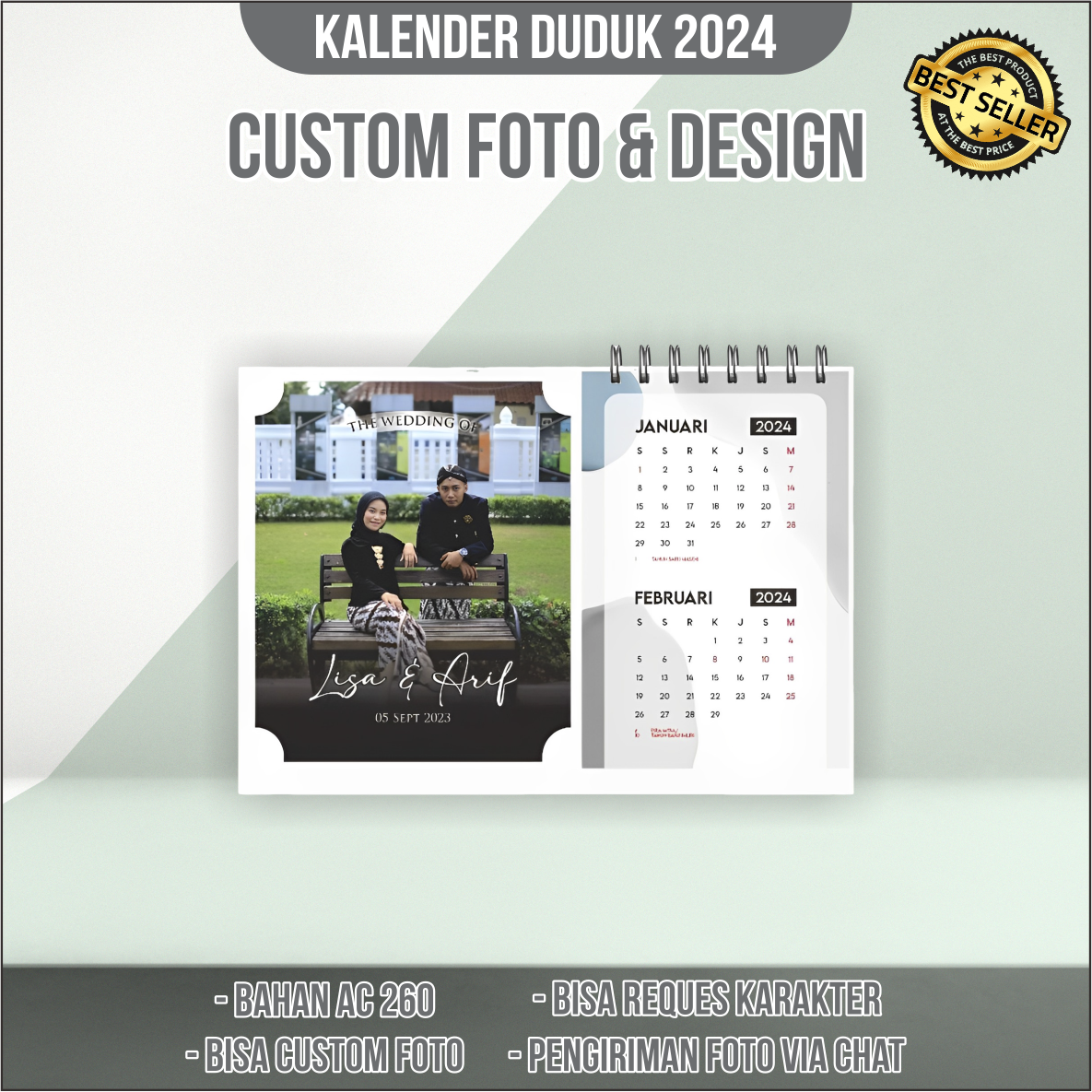 Kalender Duduk Custom 2024 - Kalender custom 2024 | Lazada Indonesia