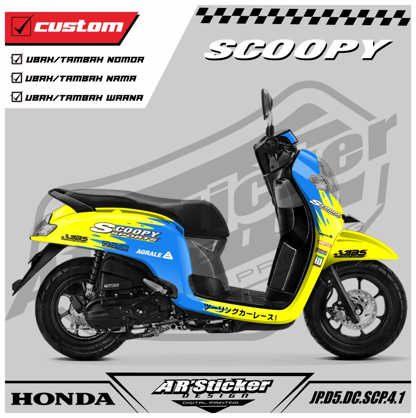 Scoopy Stiker Decal scoopy 2017, 2018, 2019 Full body Sticker Motor ...