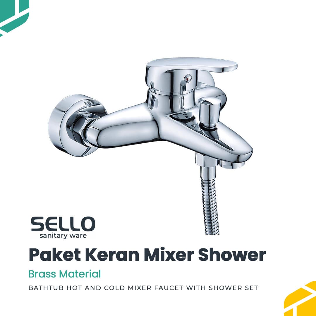 SELLO Paket Keran Mixer Shower Set Panas Dingin Kran Air Modern ...