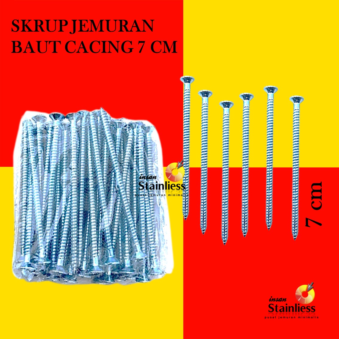 SKRUP SEKRUP BAUT CACING 7cm | Lazada Indonesia