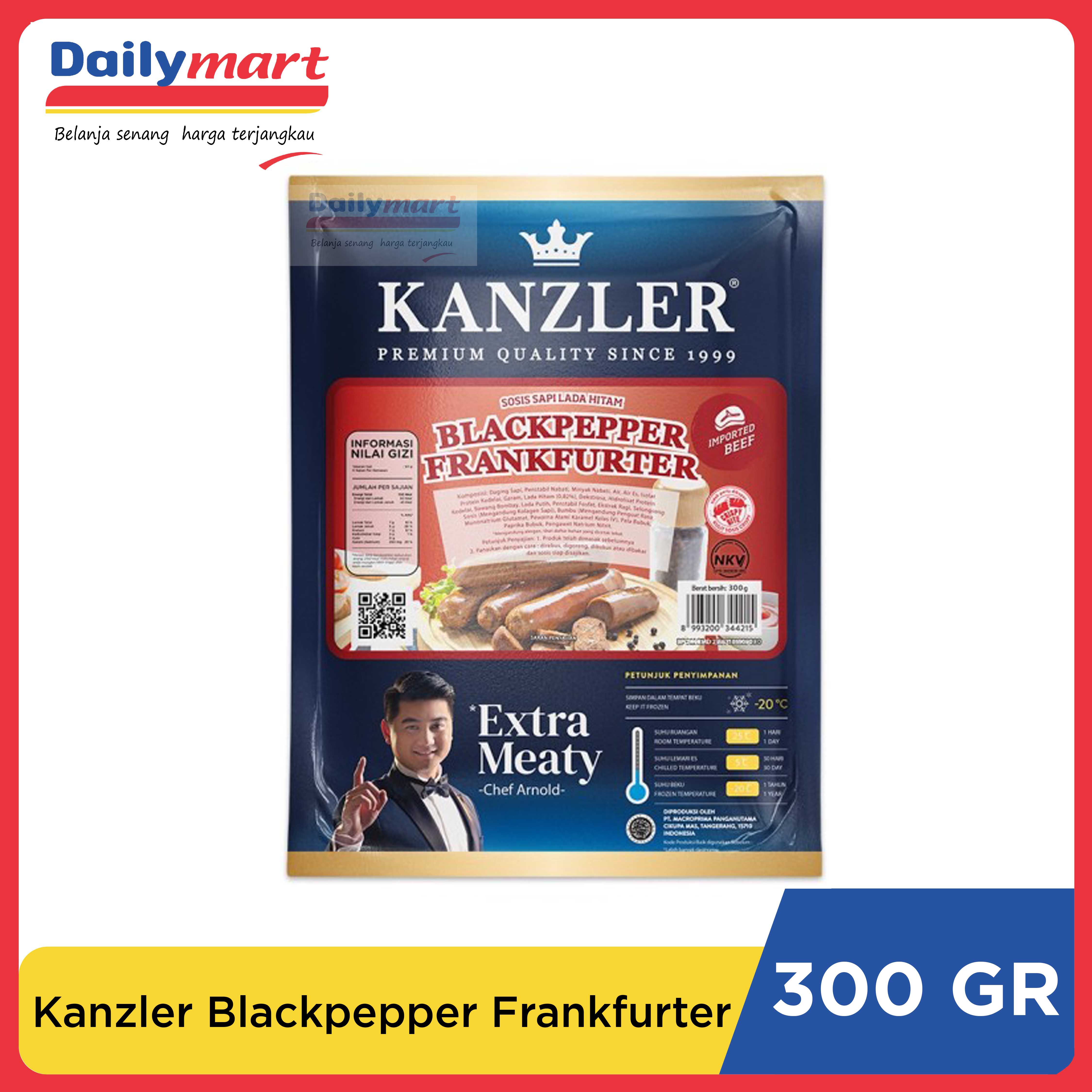 Kanzler Blackpepper Frankfurter (Sosis Sapi Lada Hitam) 300 gram ...