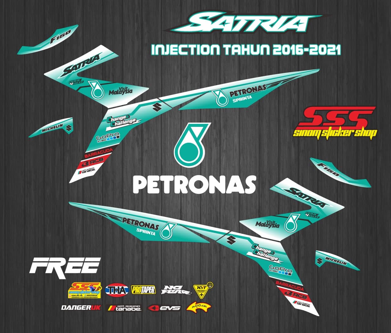Stiker Striping Variasi Satria FU Injeksi Petronas | Lazada Indonesia