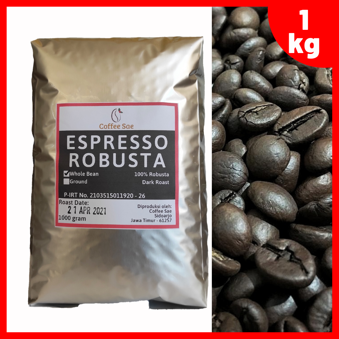 KOPI ESPRESSO FULL ROBUSTA 1KG Biji atau Bubuk Kopi Espresso Fine ...