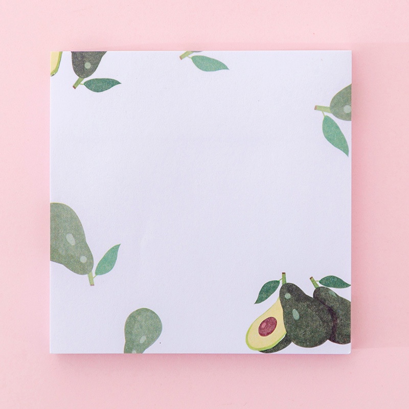 50Lembar Memo Pad Sticky Note Fresh Kotak Fruit Post It Grid Catatan ...